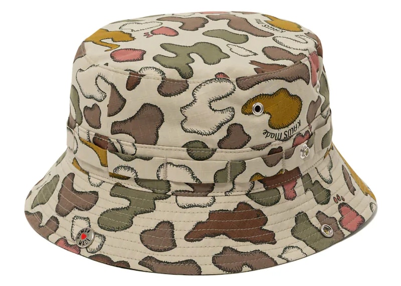 Human Made x KAWS Made Camo Bucket Hat Brown - SS24 - US