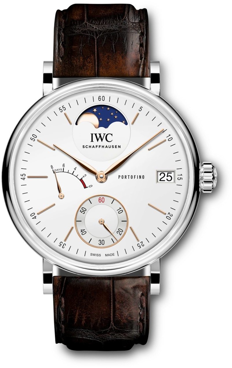 IWC Portofino Eight Day Moon Phase IW516401 45mm in Stainless Steel - KR
