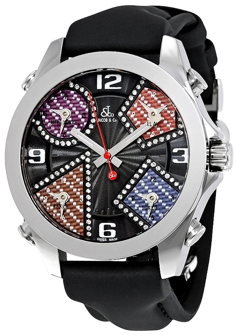 Jacob & Co. Five Time Zone JCM-88DA 40mm in Stainless Steel - GB