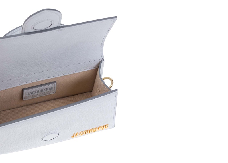 Jacquemus Le Bambino Mini Flap Bag Light Grey in Leather with Gold-tone ...