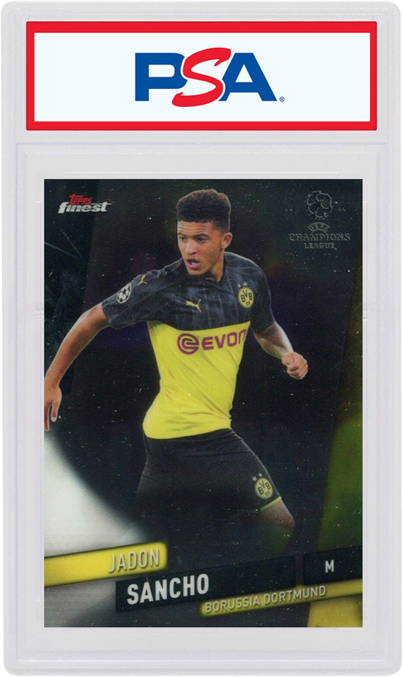 Jadon Sancho 2019 Topps Finest UEFA Champions League #26 (PSA or BGS ...