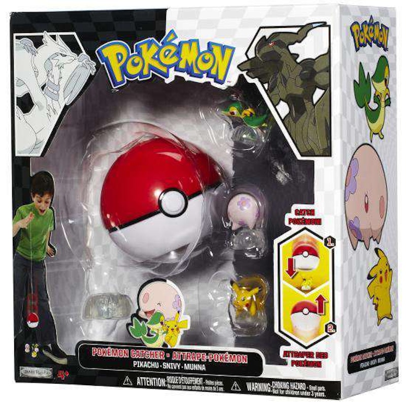 Jakks Pacific Pokemon Series 1 Catcher Pikachu, Snivy & Munna Figure ...