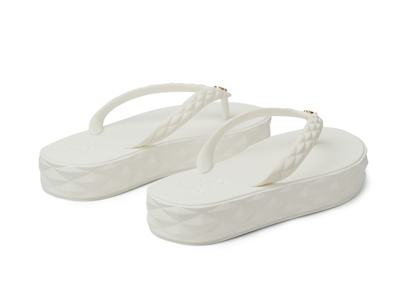 Jimmy Choo Diamond Flip Flop X White (Women's) - 81071 - US