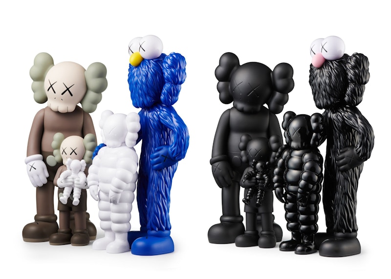 KAWS Family Vinyl Figures Set Brown/White/Blue/Black - US