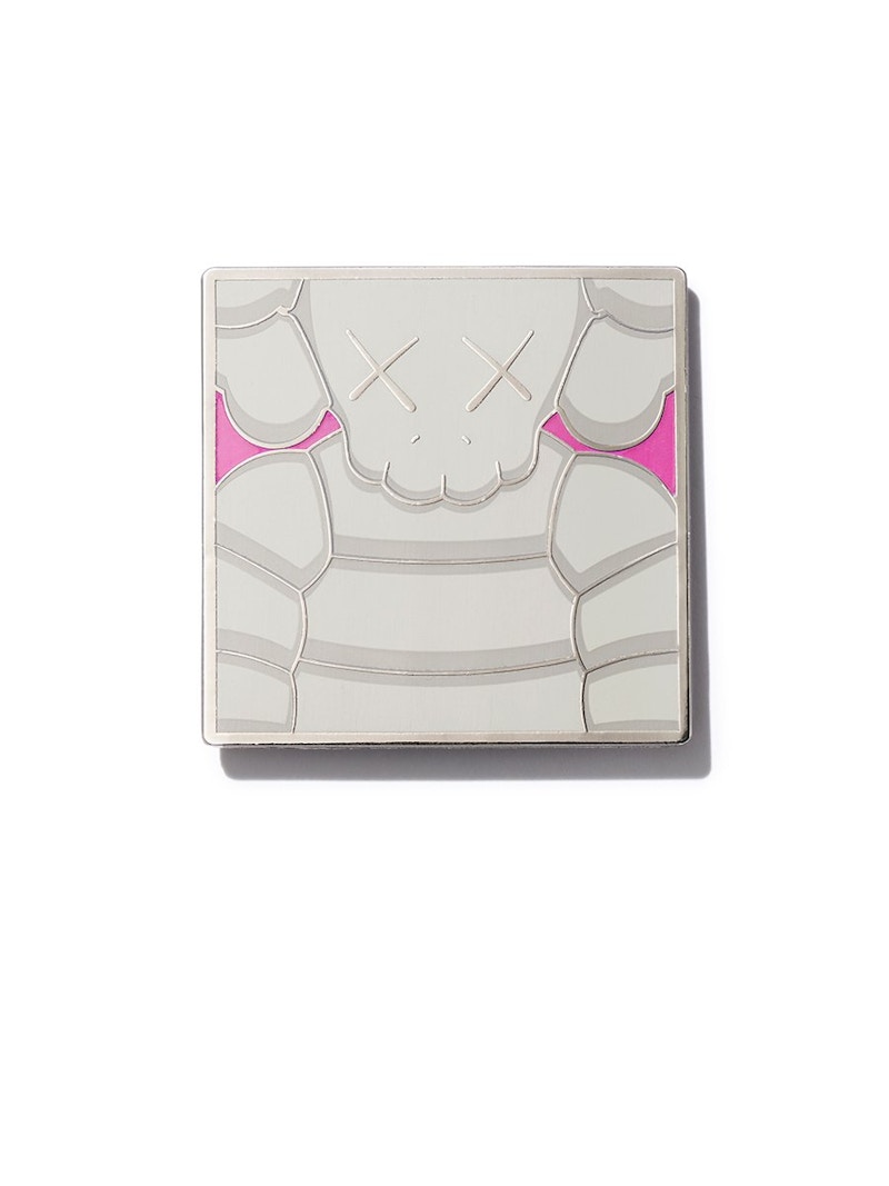 KAWS Brooklyn Museum WHAT PARTY Square Pin Grey - CN