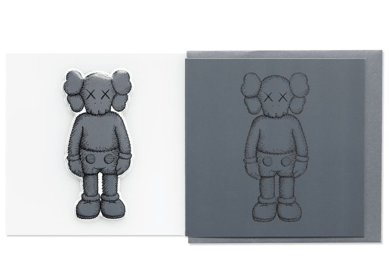 KAWS Companion Greeting Card (With Puffy Sticker) Dark Grey - CN