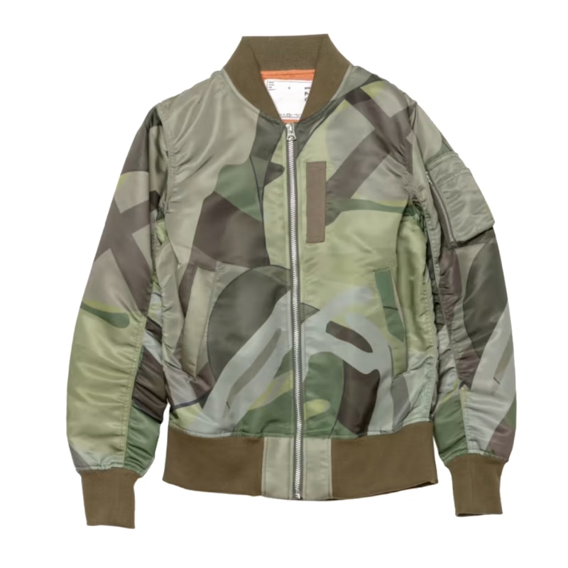 KAWS x Sacai Kids Camo Jacket Green - FW21