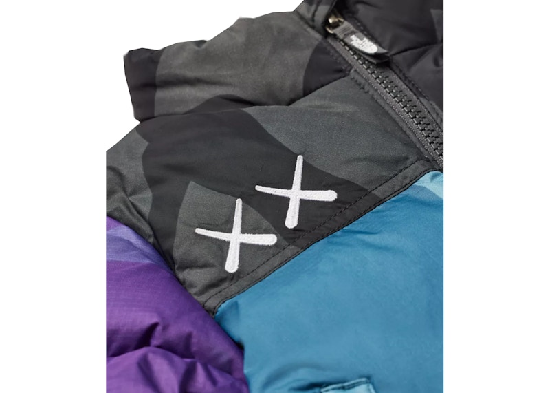 KAWS x The North Face Toddler 96 Nuptse Jacket KW Monterey Blue Print ...