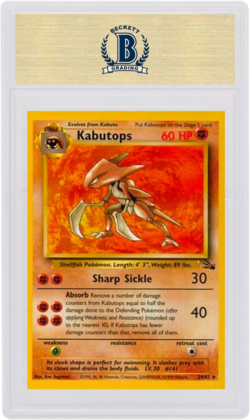 Kabutops-Holo 1999 Pokemon TCG Fossil #9/62 (PSA or BGS Graded) - 1999 - US
