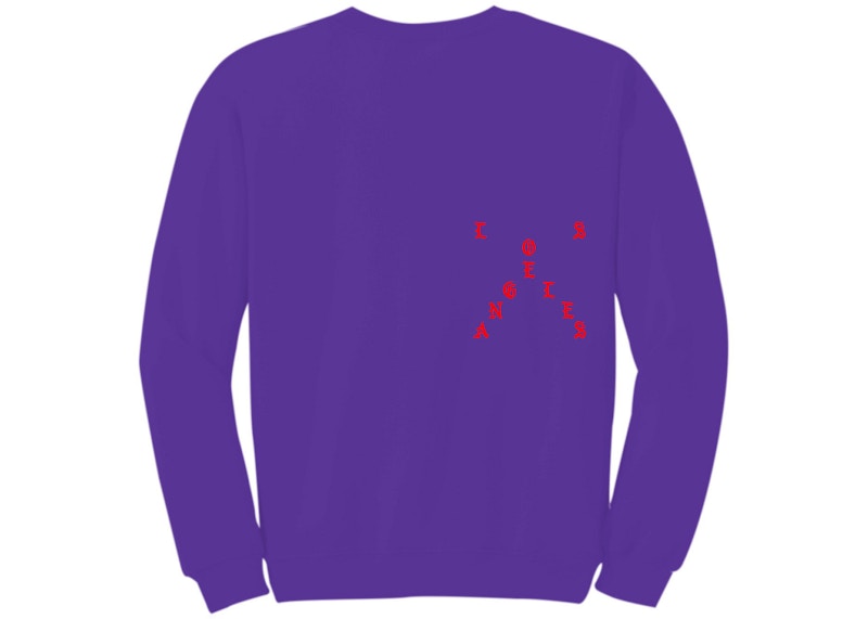 Kanye West Los Angeles Pablo Pop-Up Perfect Crewneck Purple Men's - US