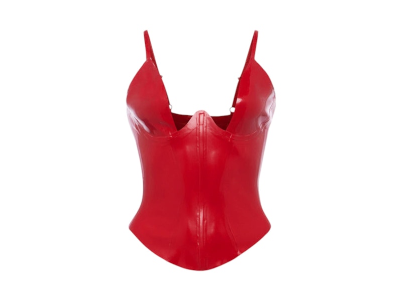 khy x Poster Girl Latex Plunge Tank Rouge - SS24 - US