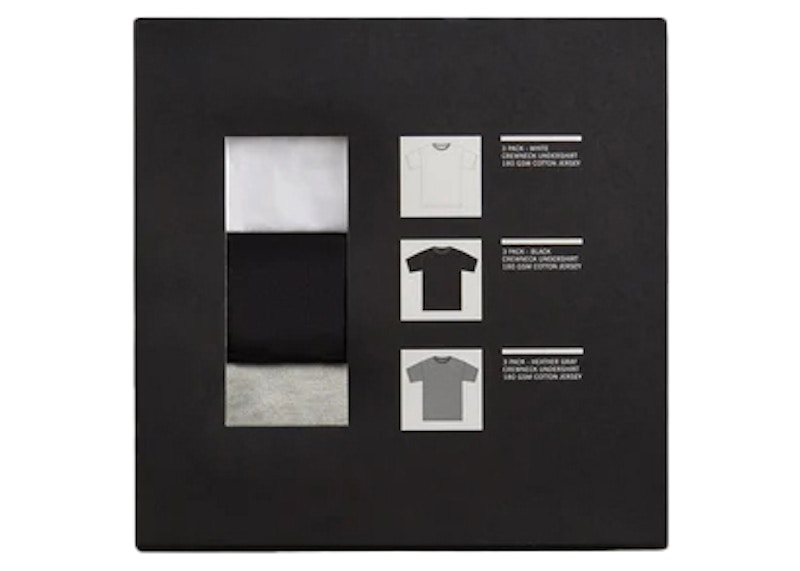Kith 3 Pack Undershirt White/Heather Grey/Black Men's - SS23 - US
