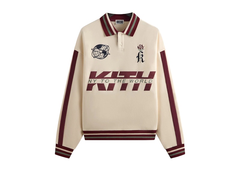 Kith Collegiate Nelson Collared Pullover Muslin Men's - FW25 - US
