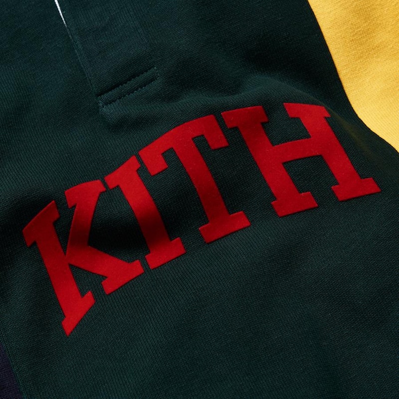 Kith Colorblock Rugby Jersey Forest Green Men's - FW19 - US