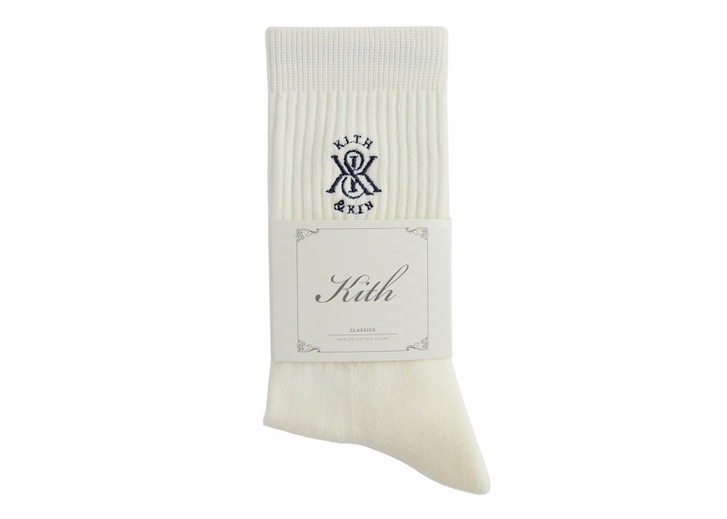 Kith Crest Crew Cotton Socks Silk Men's - SS24 - US