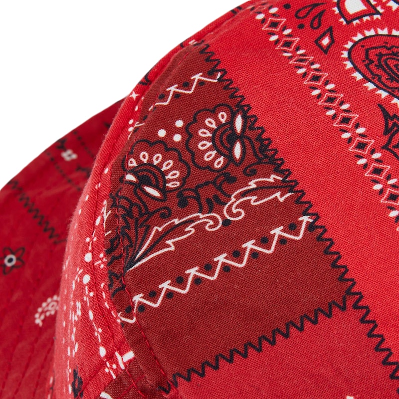 Kith Deconstructed Bandana Bucket Hat Red - SS21