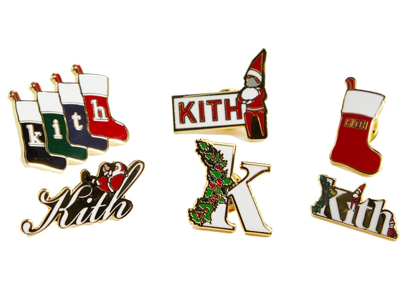 Kith Kithmas Enamel Pin Set Gold - FW21 - US