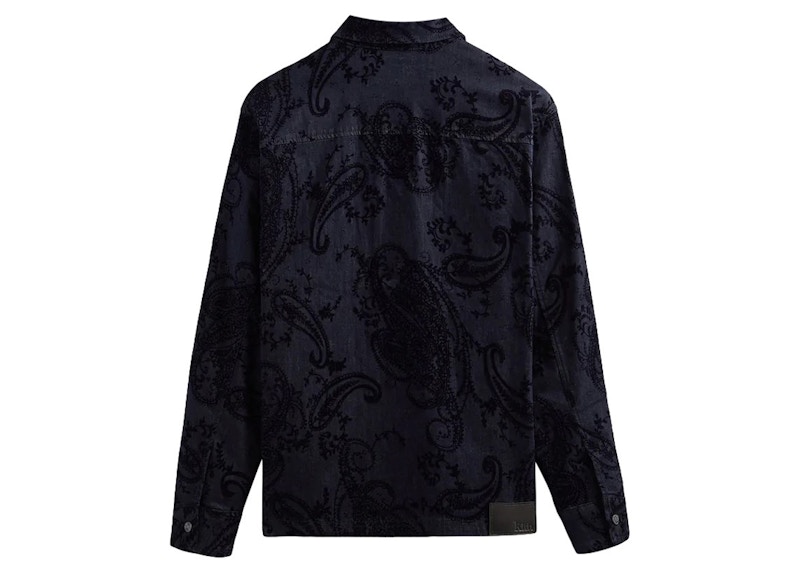 Kith Flocked Denim Willoughby Chore Jacket Dark Indigo Men's - FW22 - US