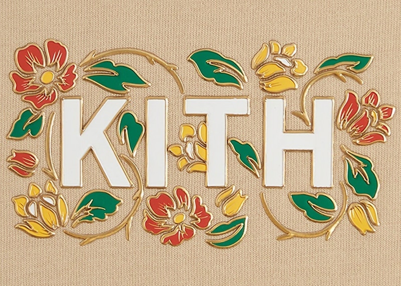 Kith Floral Classic Logo Long Sleeve Tee Canvas Men's - SS24 - US