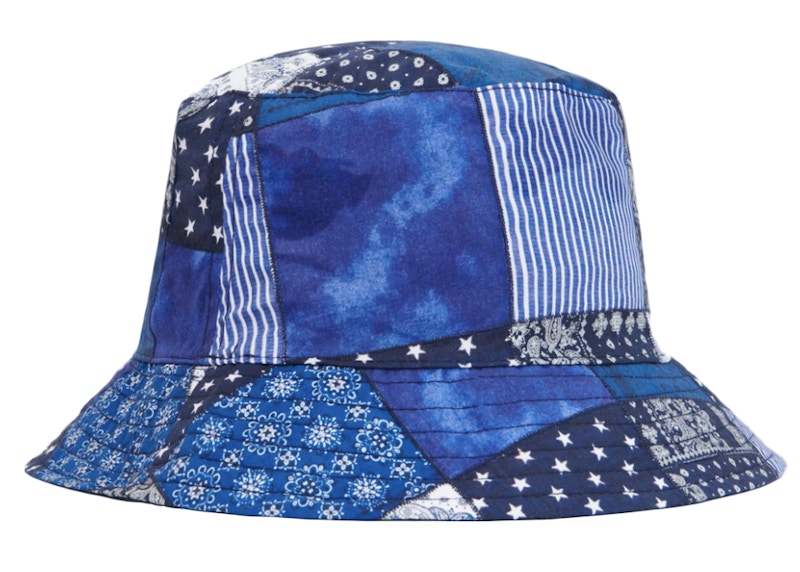 Kith Indigo Patchwork Bucket Hat Navy Men's - SS20 - US