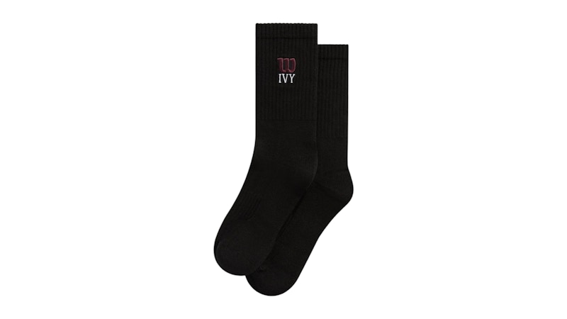 Kith Ivy Wilson Logo Crew Socks Black Hombre - FW25 - US