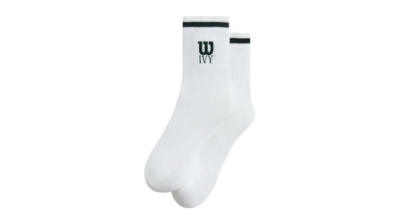 Kith Ivy Wilson Quarter Top Socks White Men's - FW25 - US