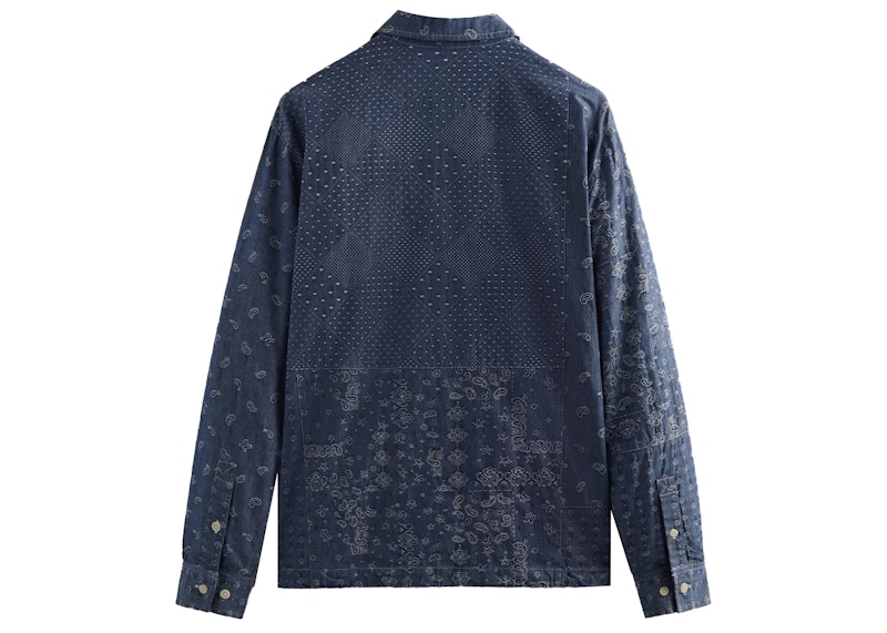 Kith Japanese Patchwork Jacquard Coaches Jacket Light Indigo Men's ...