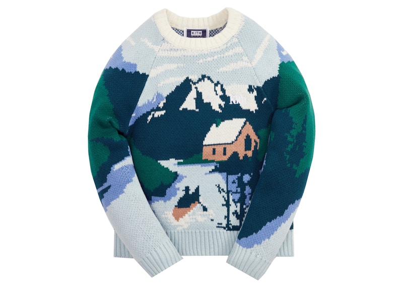 Kith Kids Novelty Jacquard Sweater Evergreen Kids' - FW21 - US