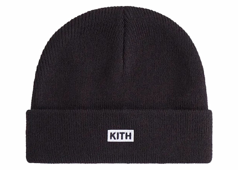 Kith Kids Toddler Classic Logo Rib Beanie Black - FW22 - US