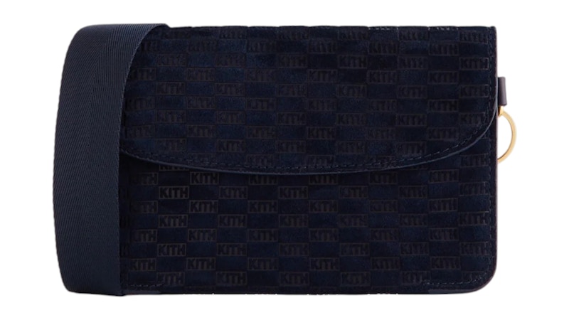 Kith Monogram Suede Envelope K20 Bag Ink Men's - FW25 - US