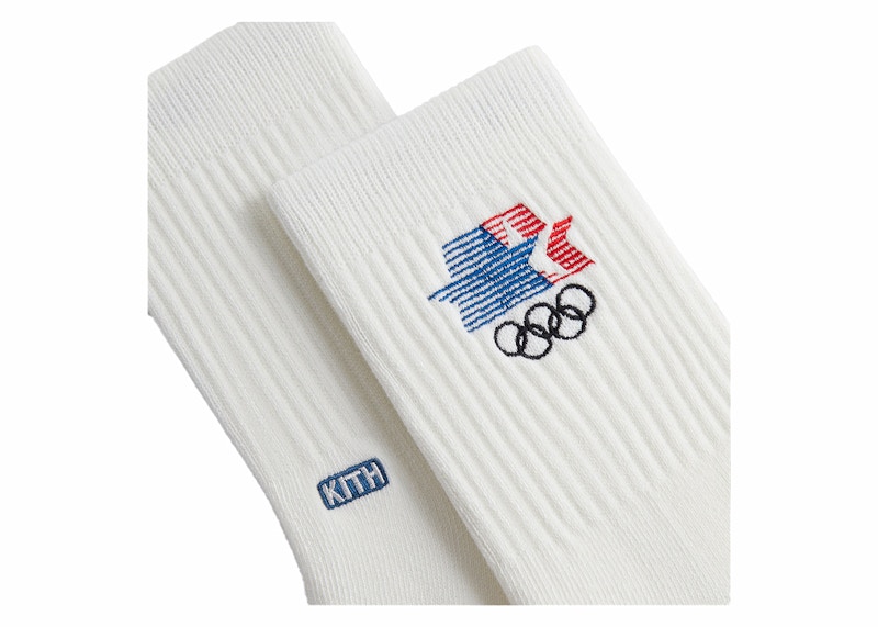 Kith Olympics Heritage Los Angeles Mid Crew Sock Silk - SS24 - US