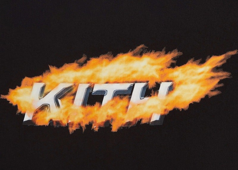 Kith Orbit Flame Vintage Nelson Crewneck Black Men's - SS24 - US