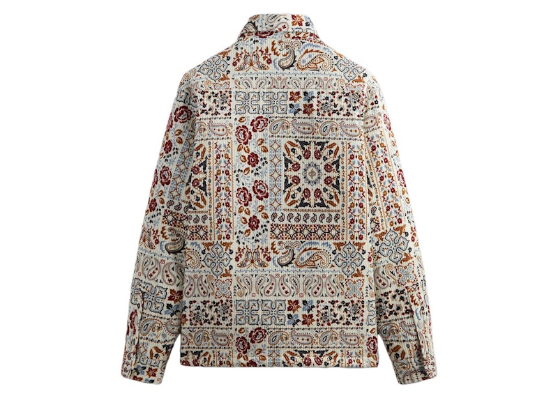 Kith Paisley Brixton Puffed Shirt Jacket Sandrift Men's - FW23 - US