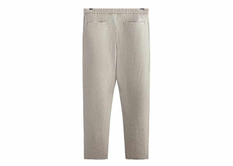 Kith Pinstripe Linen Barrow Pant Light Heather Grey Men's - SS24 - US