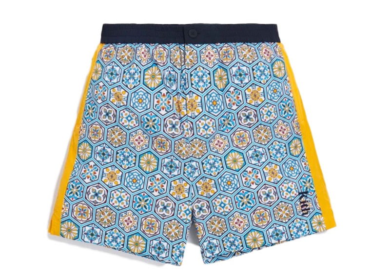 Kith Printed Shorts w Side Panel Blue/Multi Men's - SS20 - US