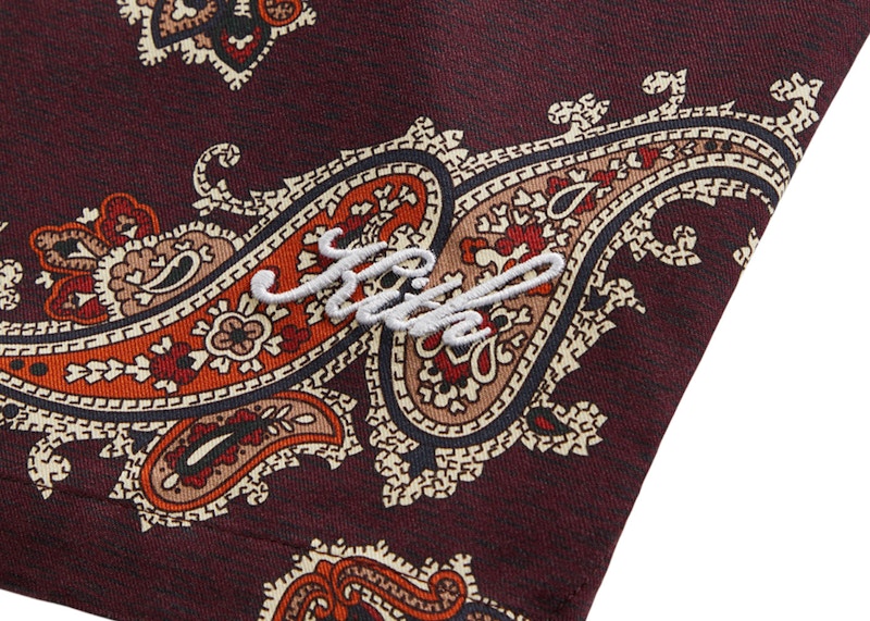 Kith Printed Sullivan Shirt Gi Silk Paisley Shirt Magma Men's - SS22 - US