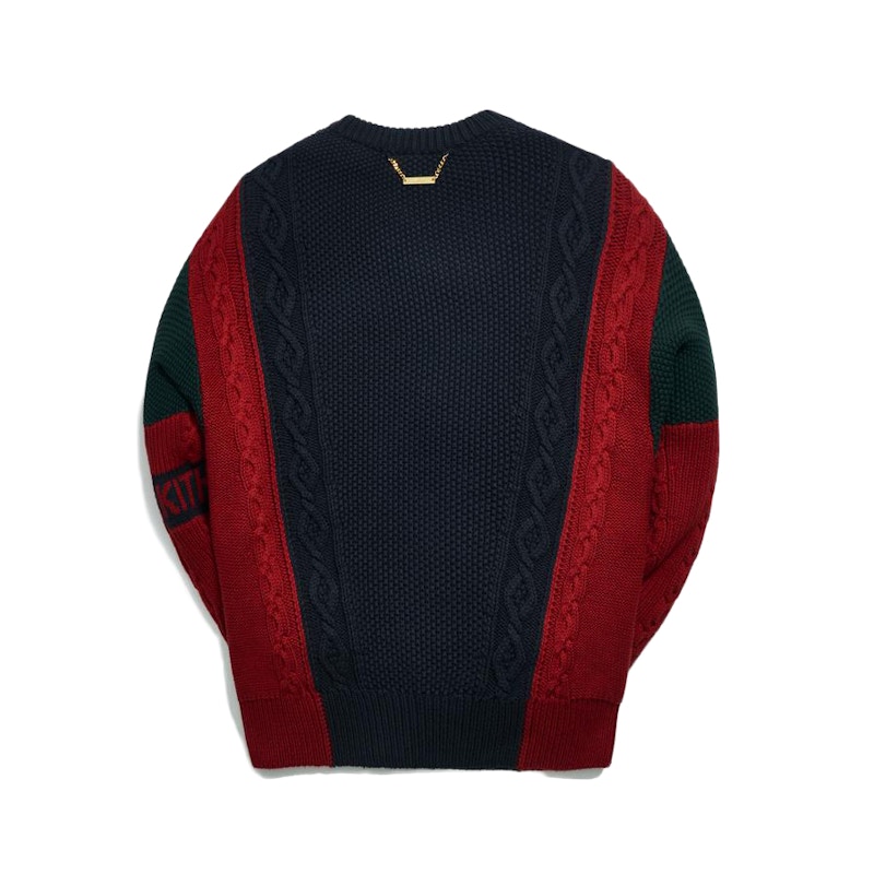 Kith Ryan Cable Knit Sweater Navy/Multi Men's - FW19 - US