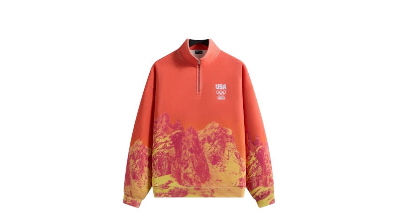 Kith Team USA Winter Mountain Quarter Zip Top Citrine Men's - SS26 - US