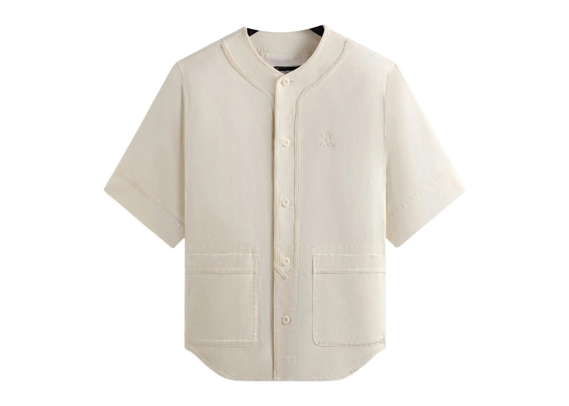 Kith Washed Denim Willis Baseball Shirt Sandrift Men's - SS25 - US