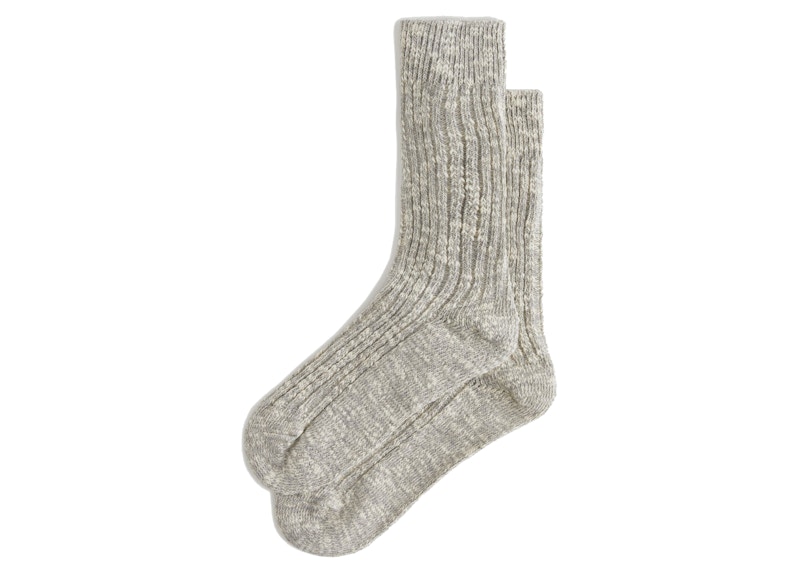 Kith Willet Marled Crew Socks Concrete Men's - FW21 - US