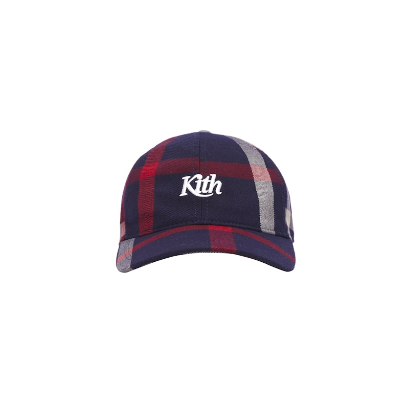 Kith for Bergdorf Goodman VF Plaid Cap Navy/Red Men's - FW20 - US