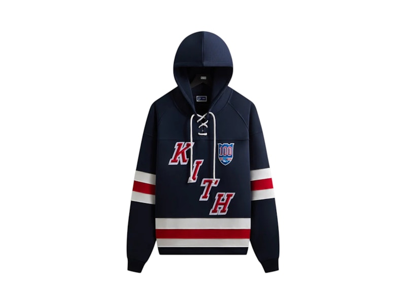 Kith x New York Rangers Retro Delk Hoodie Nocturnal Men's - US