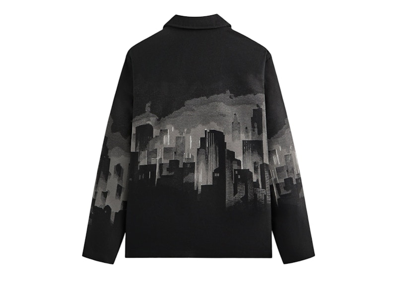 Kith x Batman Signal Tapestry Coaches Jacket Black Men's - FW24 - US