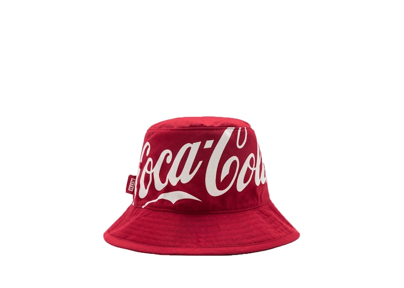 Kith x Coca-Cola Script Bucket Hat Red Men's - SS19 - US