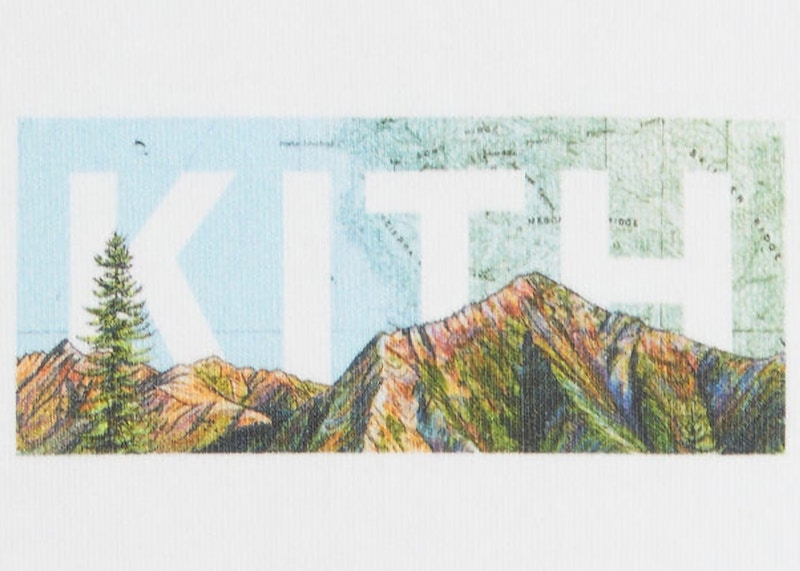 Kith x Columbia Big Sur Classic Logo Tee White Men's - SS24 - US