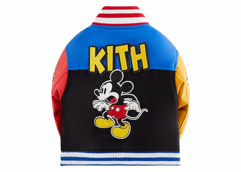 Kith x Disney Baby Mickey & Friends Wool Varsity Jacket Black 2 meses-1 ...