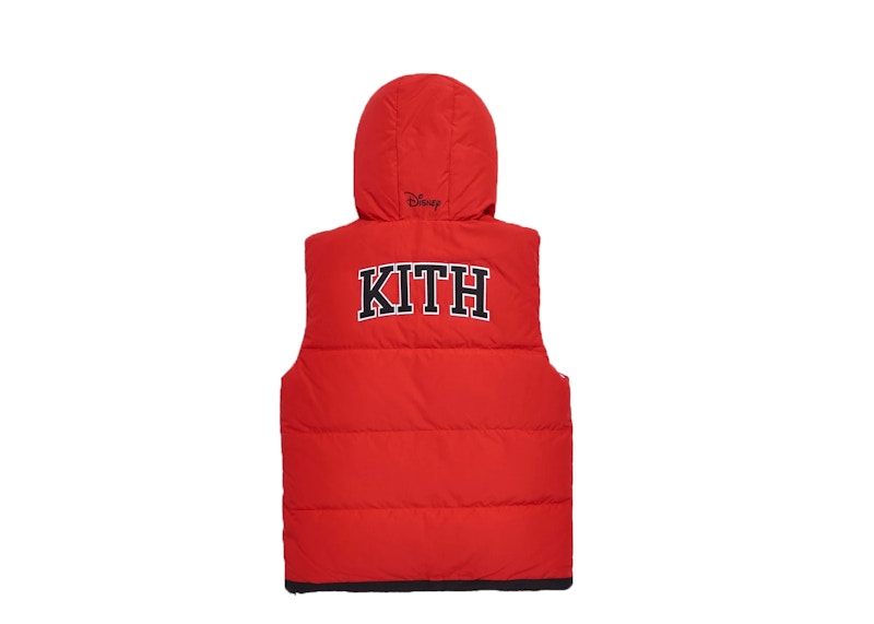Kith x Disney Bristol Down Puffer Vest Red Men's - FW19 - US