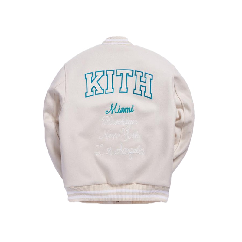 Kith x Golden Bear x Vogue Varsity Miami Jacket Natural Men's - FW19 - US
