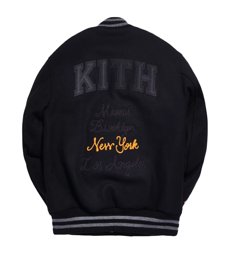 Kith x Golden Bear x Vogue Varsity Soho Jacket Black Men's - FW19 - US