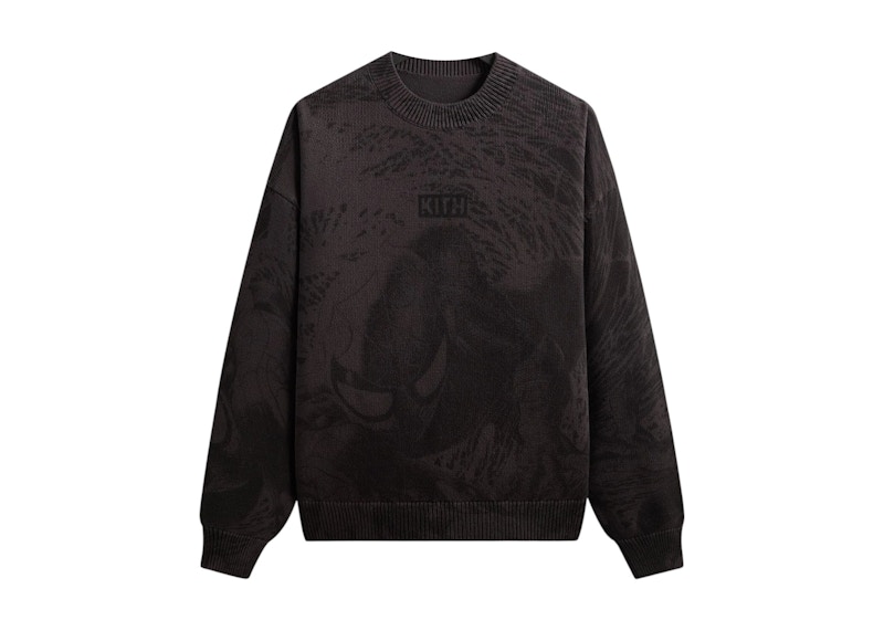 Kith x Marvel Spiderman Crewneck Sweater Carbon Men's - FW25 - US